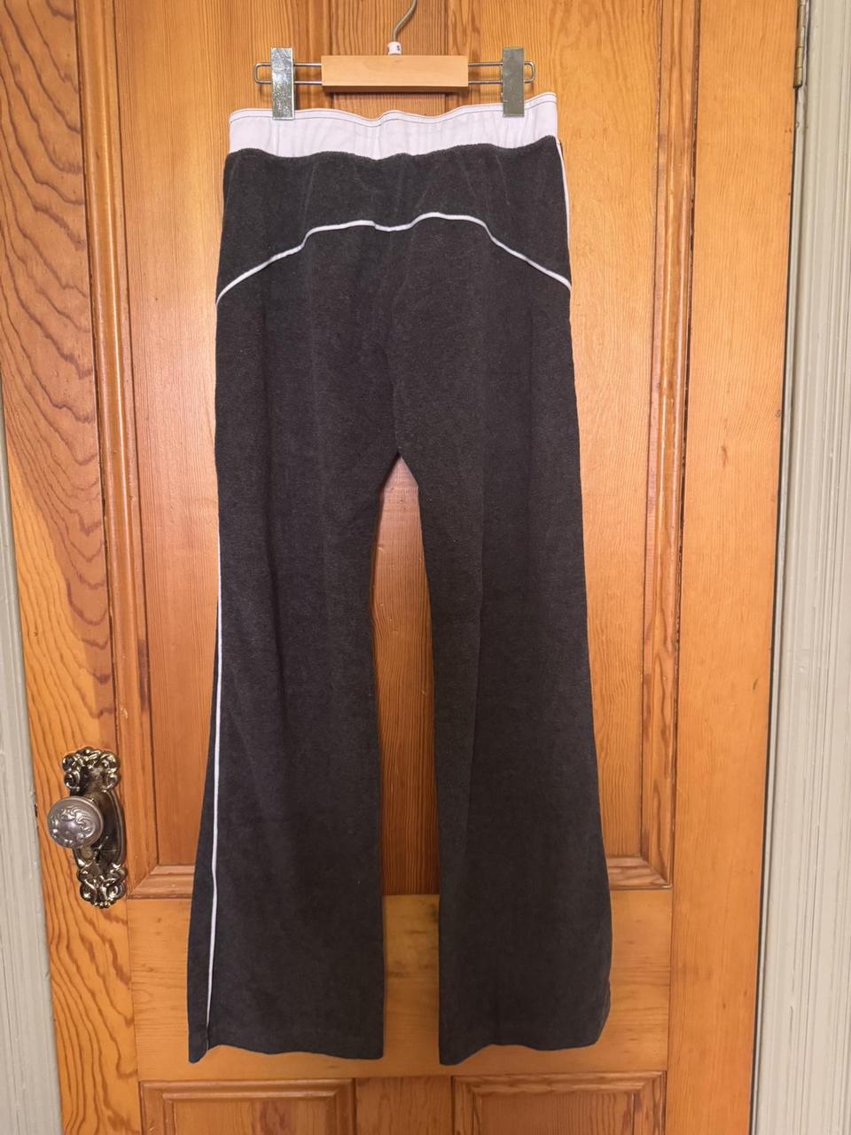 Dark grey and white Rufskin sweatpants made in USA... - Depop