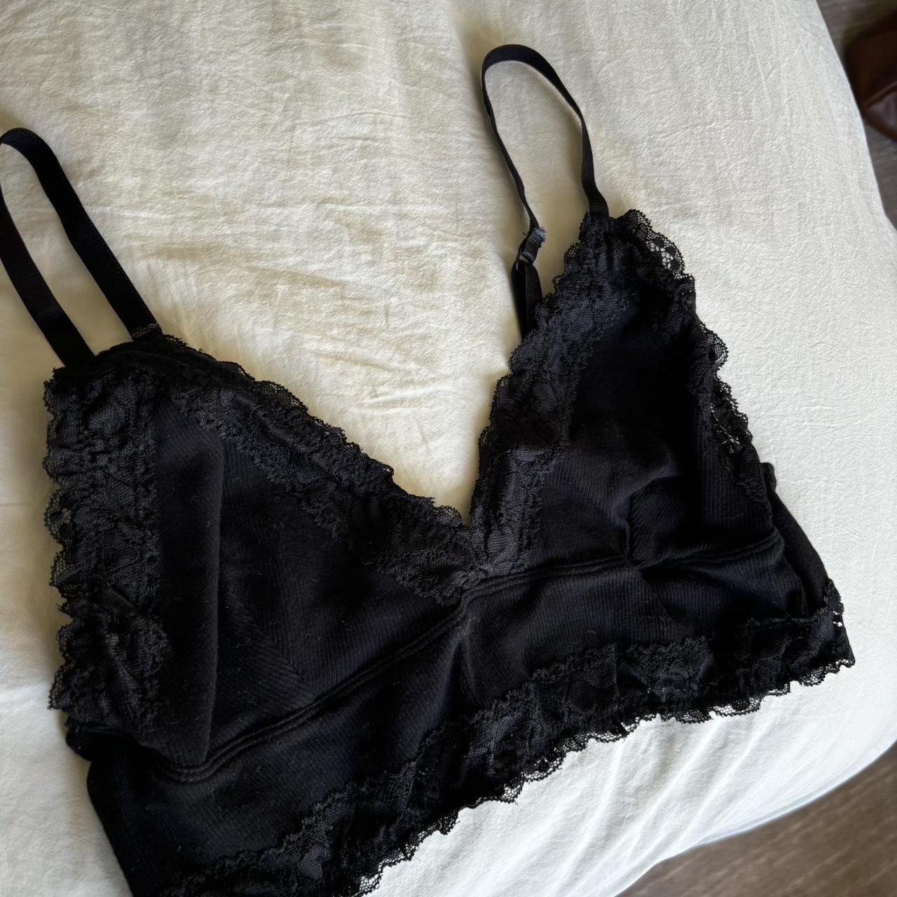 BP black lacy bra/bra top Cute and comfy barely... - Depop