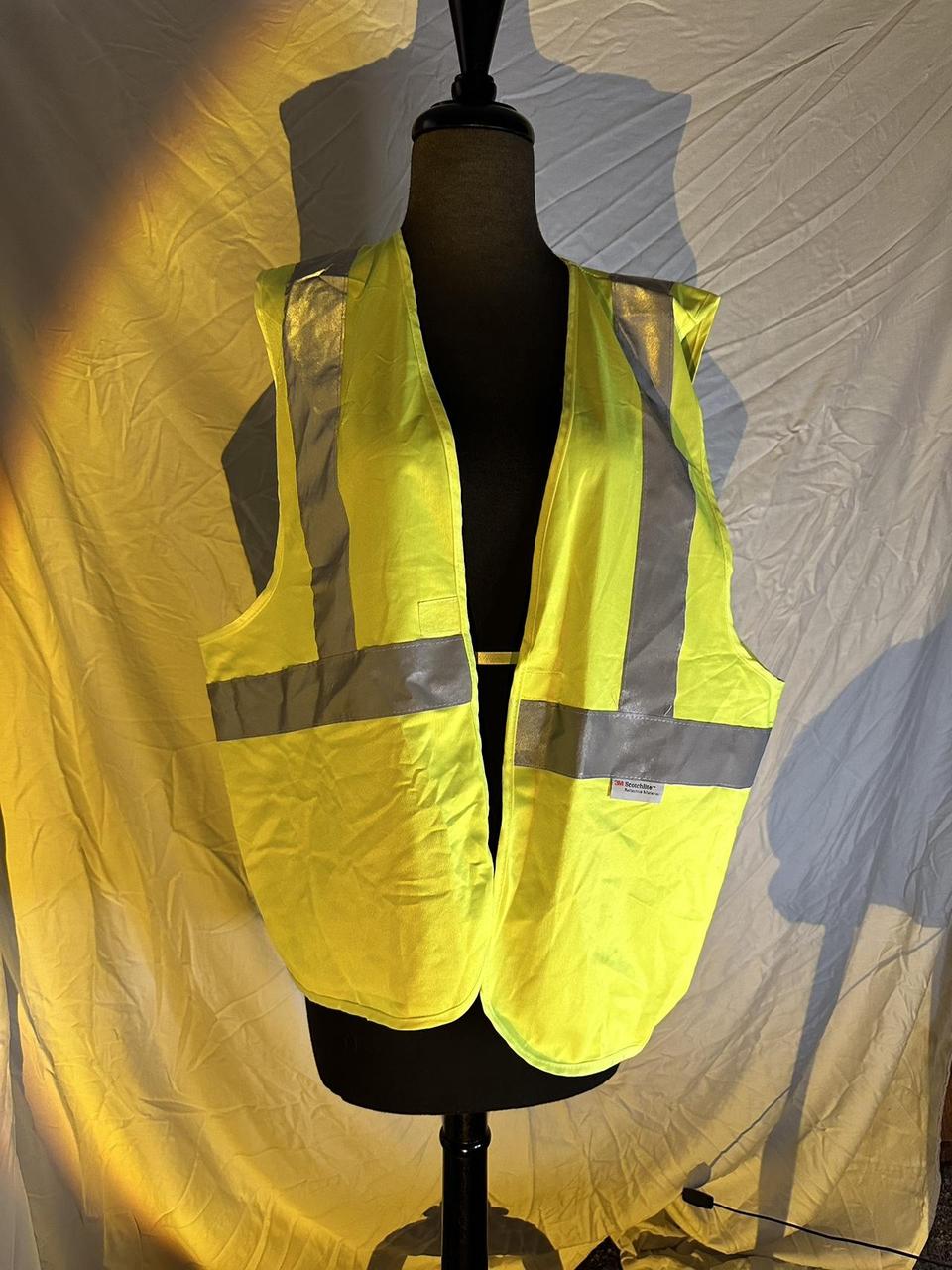 neon vest uniform reflective material and... - Depop