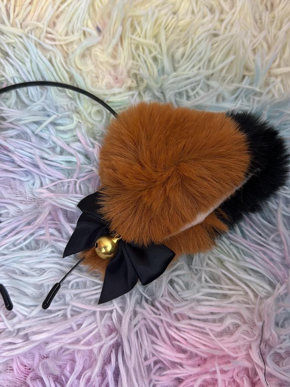 NEW HANDMADE Faux Fox Fuzzy Cosplay Headband... - Depop