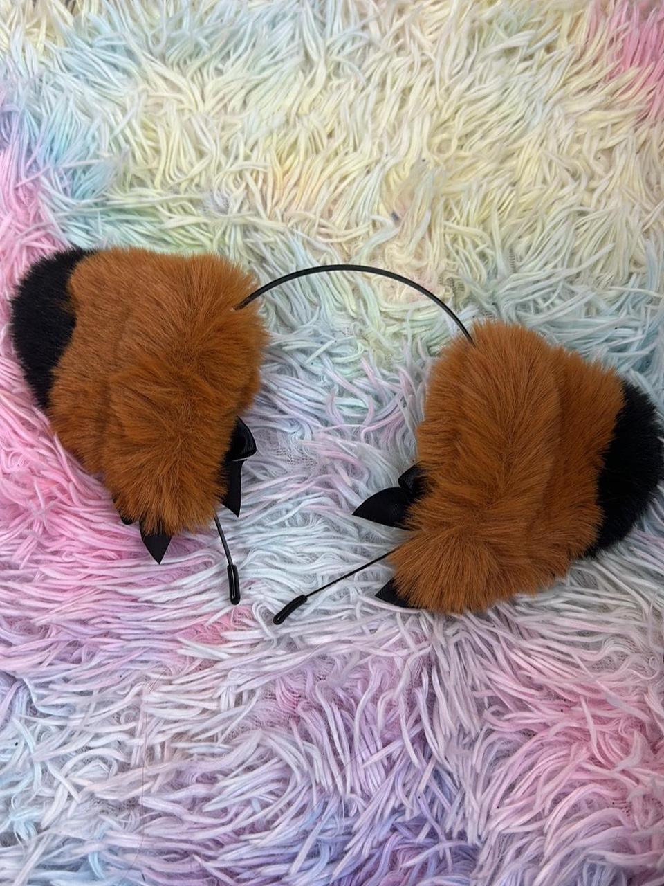 NEW HANDMADE Faux Fox Fuzzy Cosplay Headband... - Depop