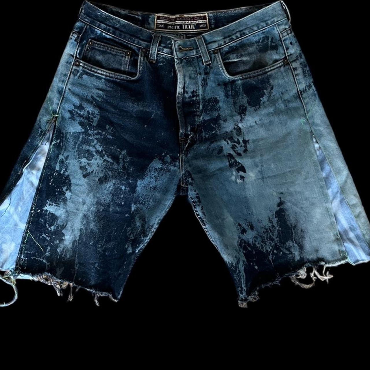 Baggy ytk jorts Upcycled and unique design.... - Depop