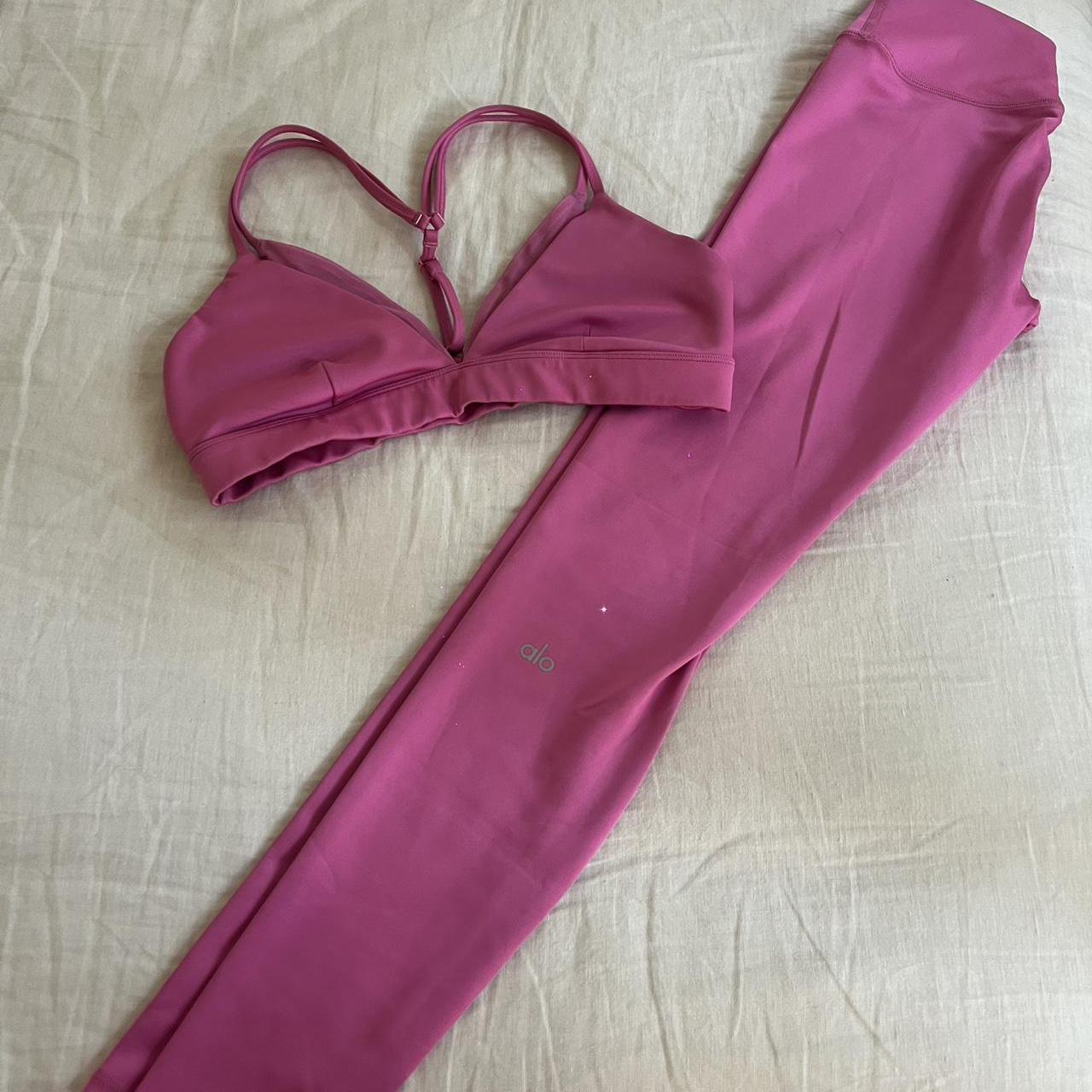 Pink Alo Set - Size M #alo #aloset #alolegging | Depop