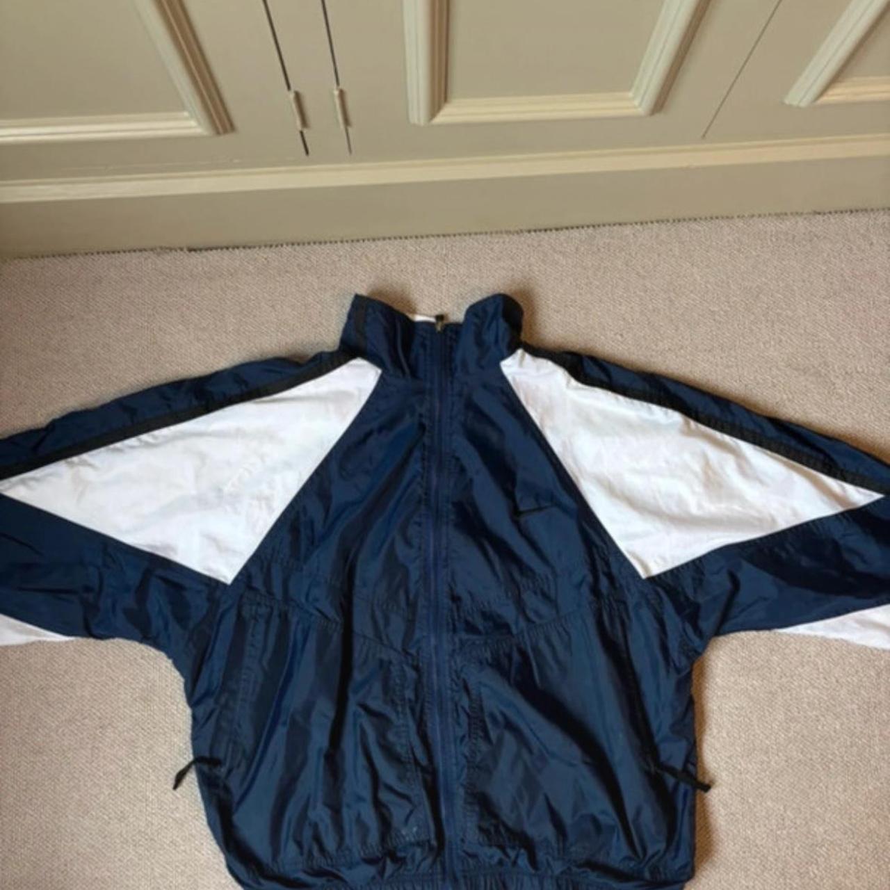 Vintage Nike bomber navy shell jacket Vintage Nike... | Depop