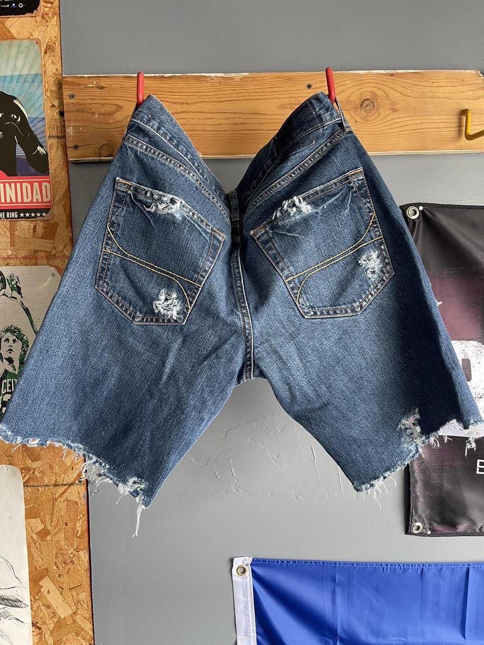 Custom distressed jorts - Depop