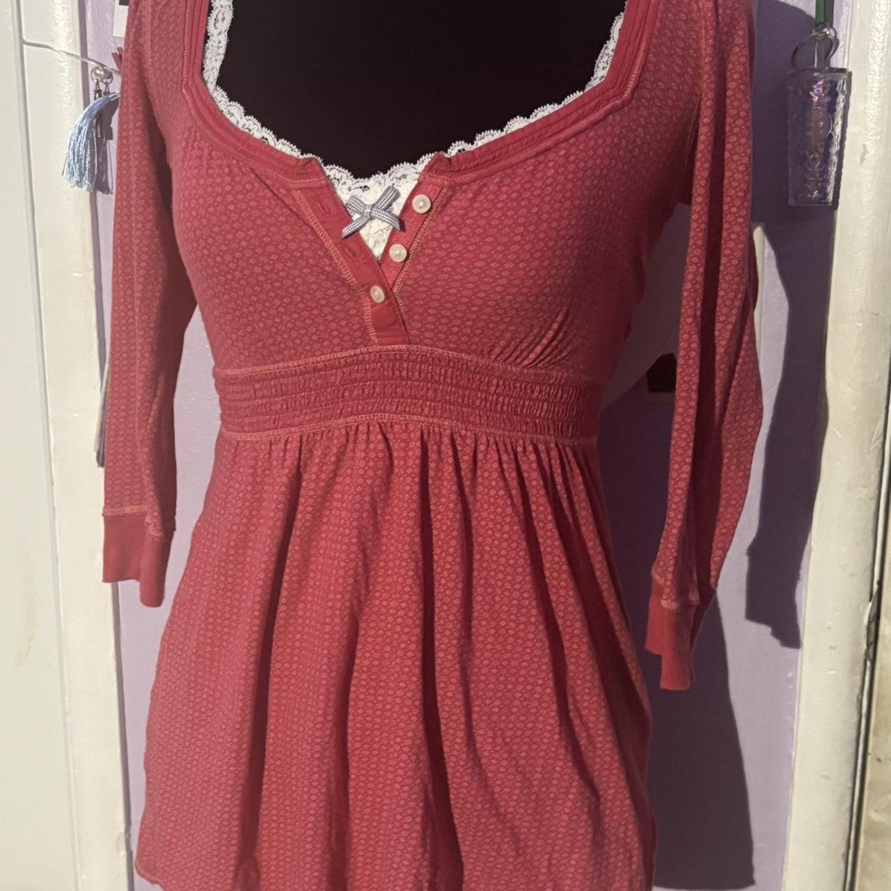 🎀Adorable vintage pink abercrombie babydoll top... | Depop