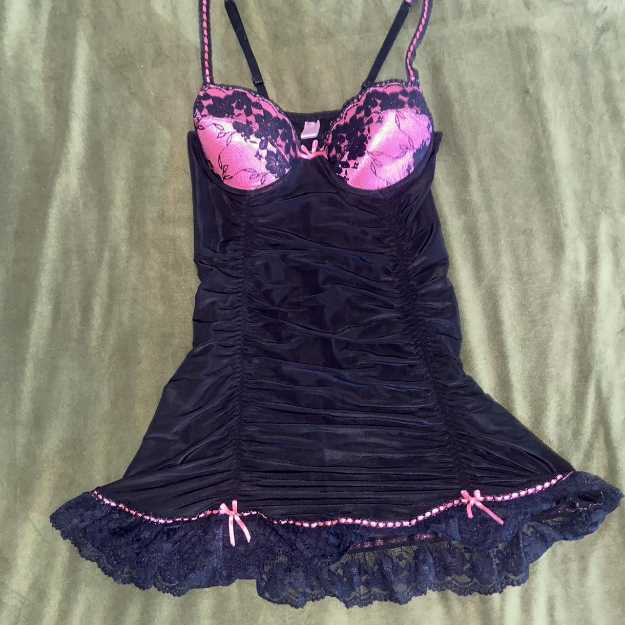 “Nature” ‘intimates’ line black lingerie slip on... | Depop