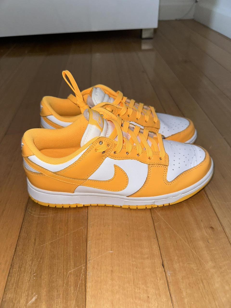 Orange Nike Dunks, barely worn, women’s size 8 - Depop