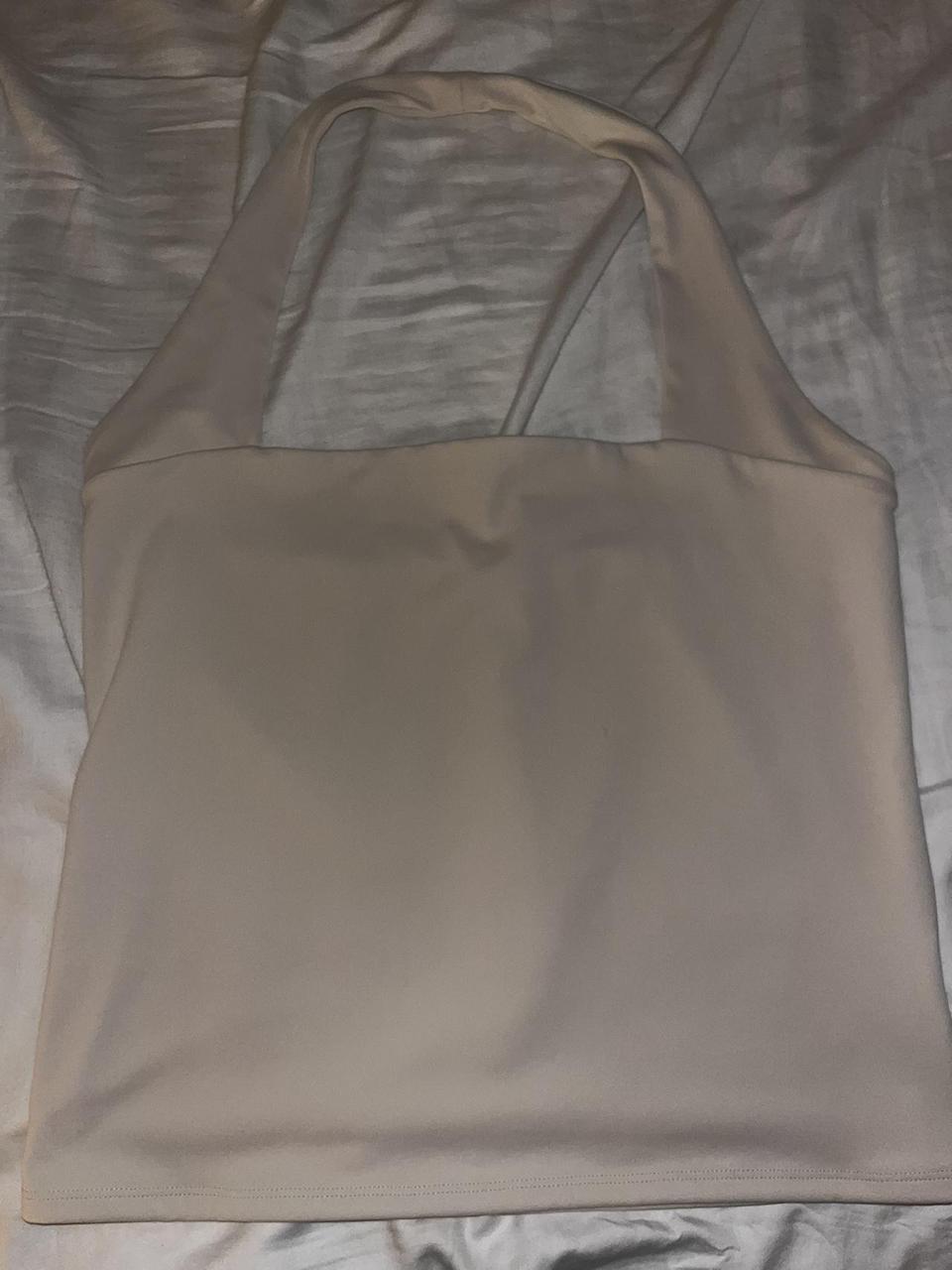 Express Body Contour Double Layer Halter Neck Tank - Depop