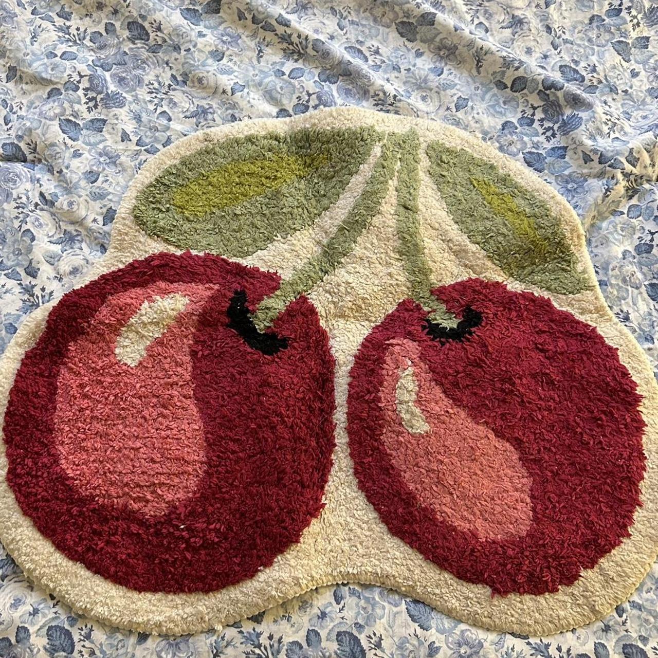 Cherry rug for the bedroom #bedroomdecor | Depop
