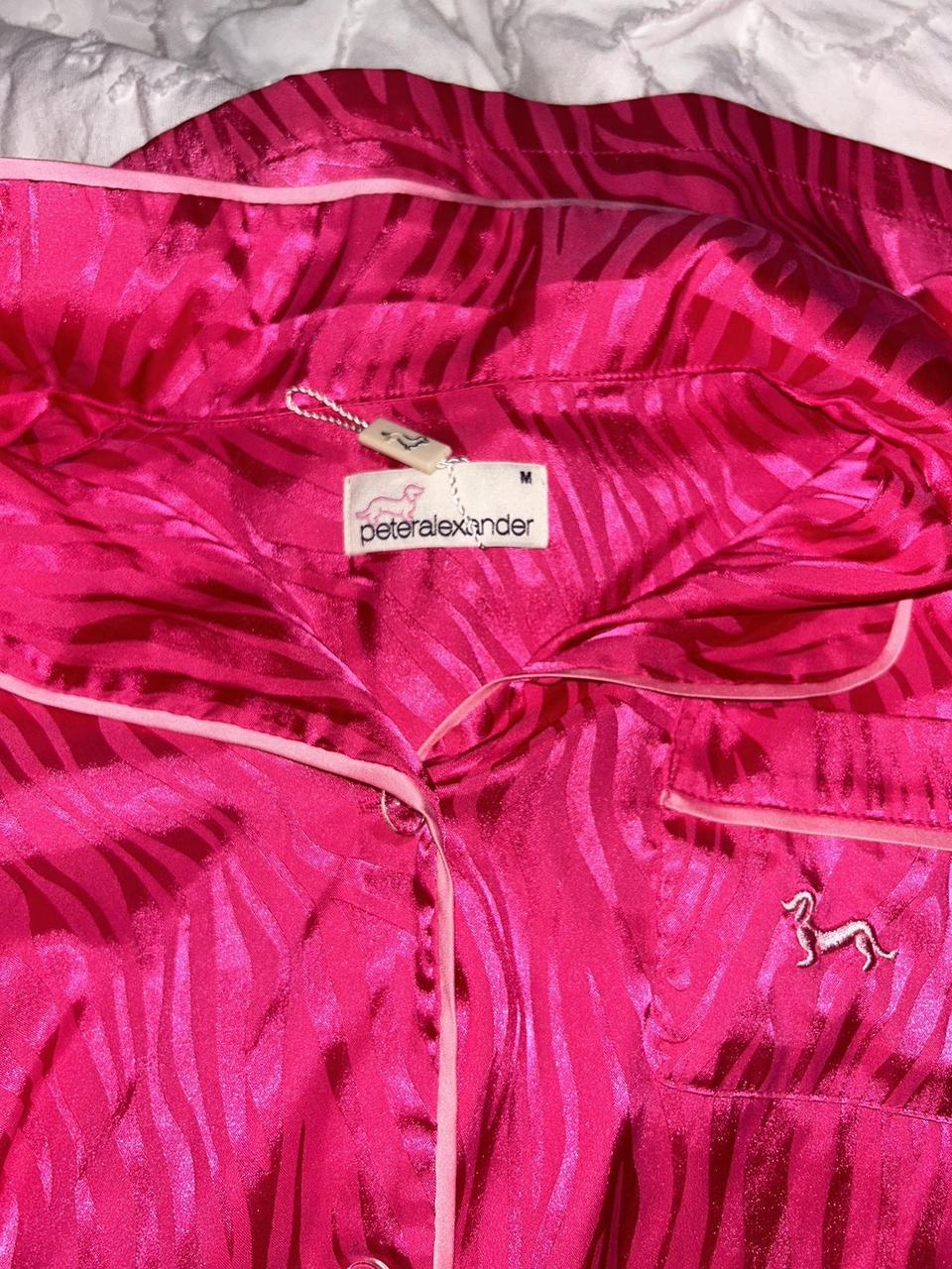 Hot Pink Satin Peter Alexander Nightie - Depop
