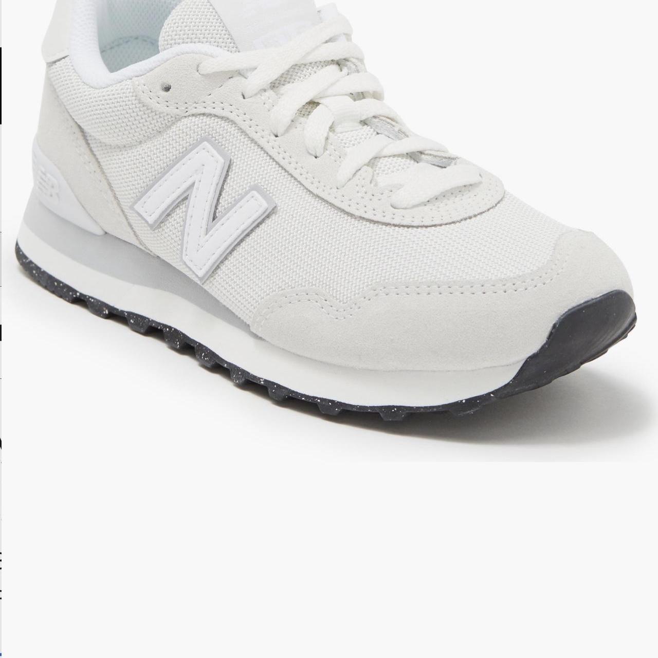 Cute New Balance 515 Suede Cream Sneakers! Worn once... - Depop