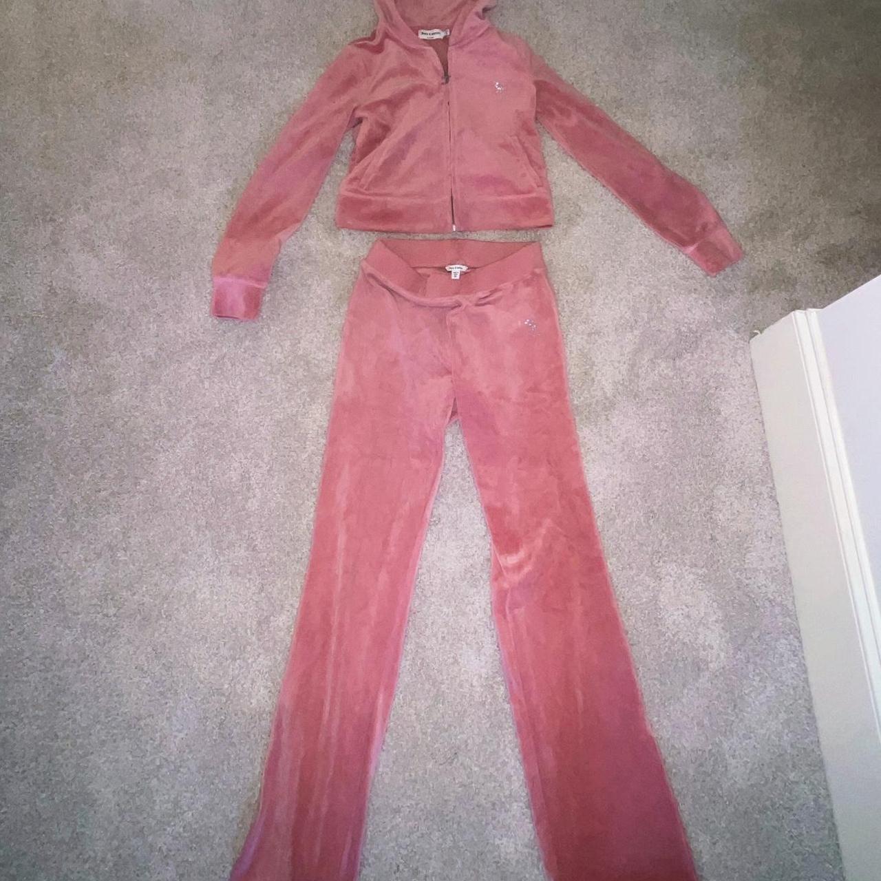 Authentic pink juicy tracksuit with small diamond... | Depop