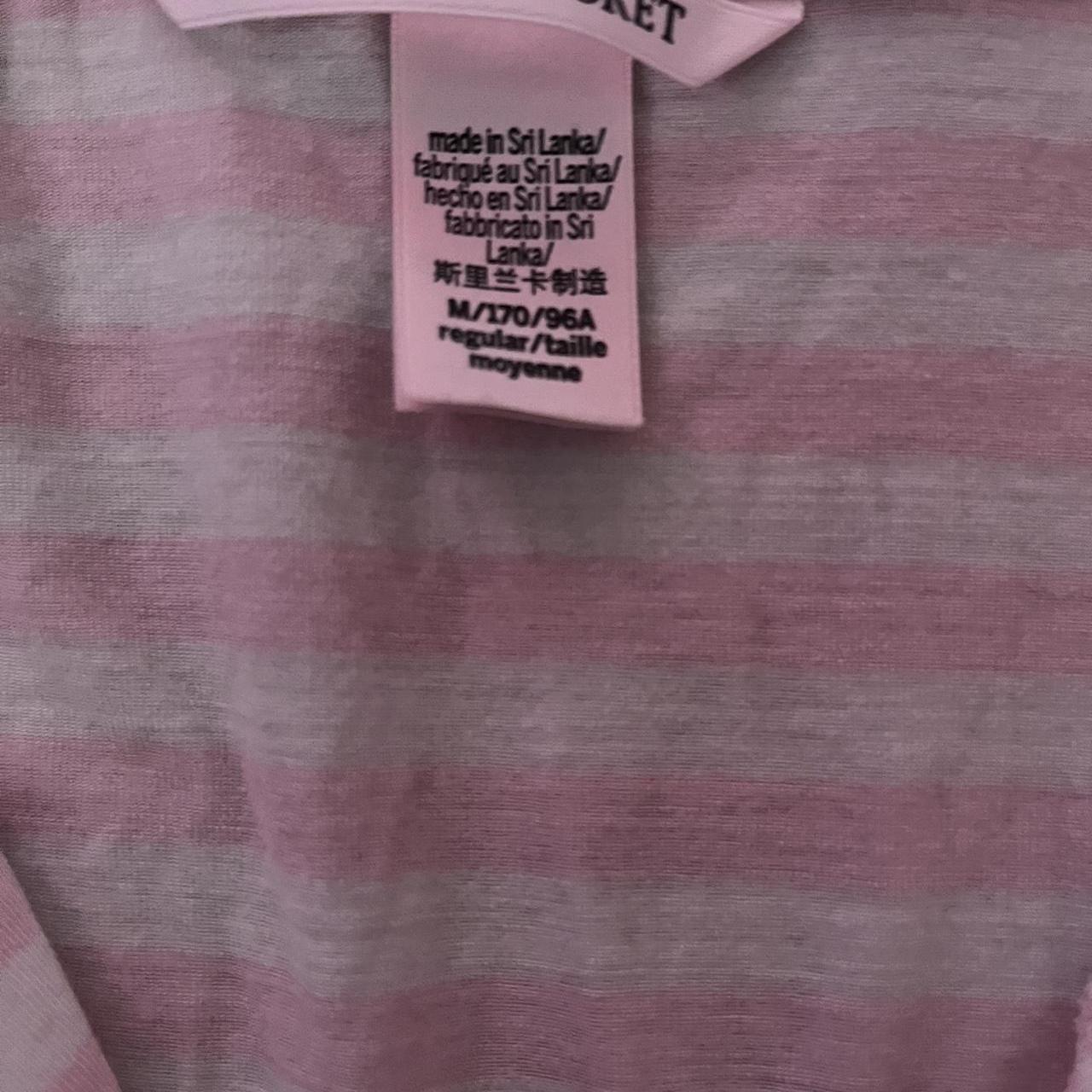 Victoria secret sleep Pink and white striped long... | Depop