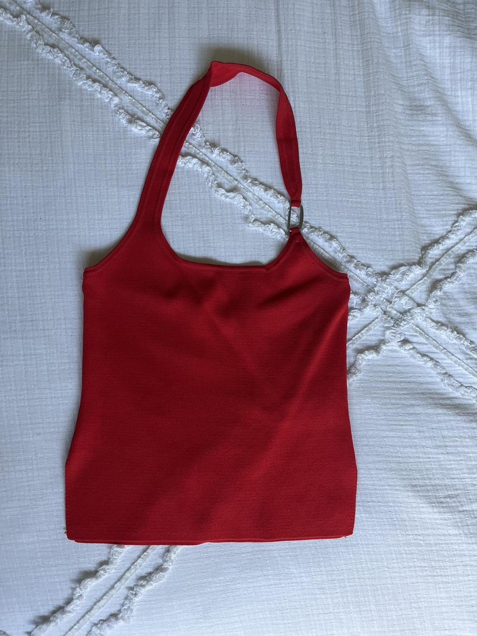 Stunning glassons side split red halter top 🤍worn... - Depop