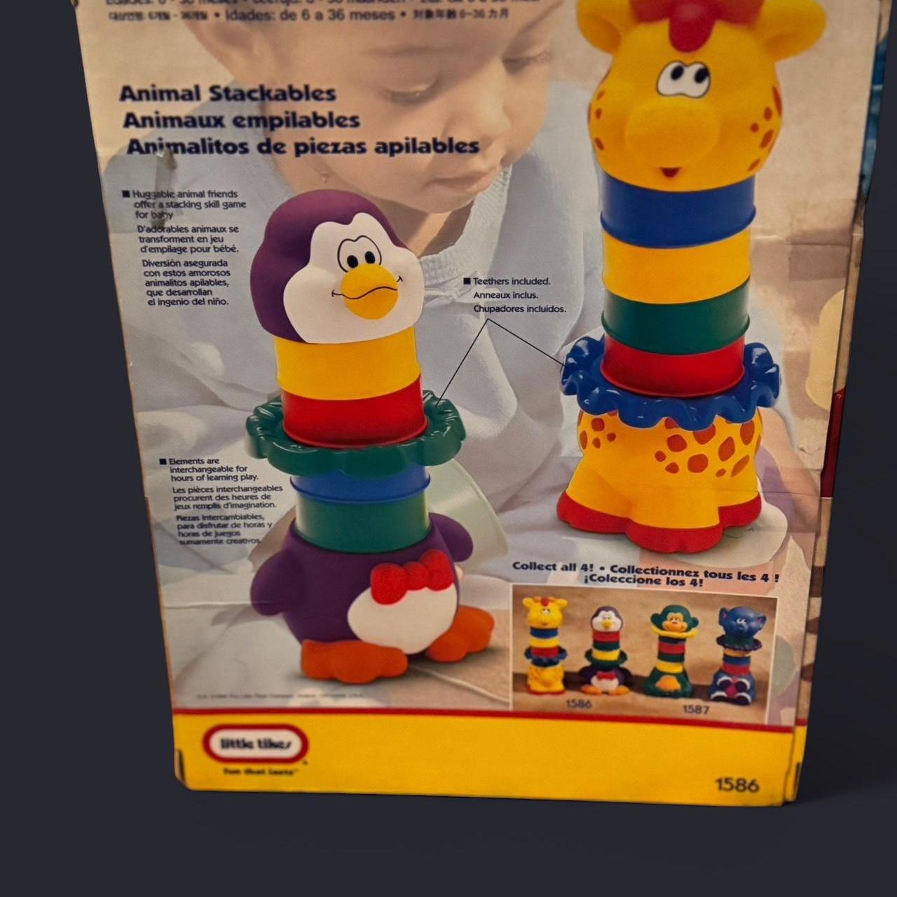 1990s Little Tikes stackable animal toys - yellow... | Depop