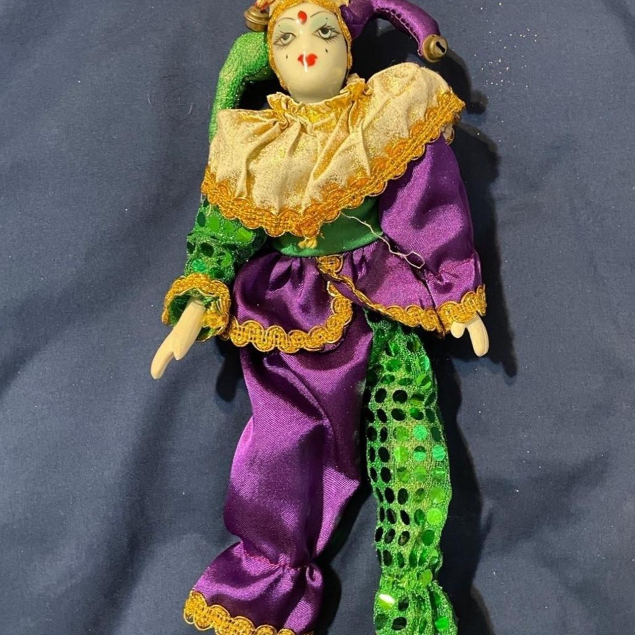 Porcelain jester Figure Beautiful Porcelain Marci... - Depop