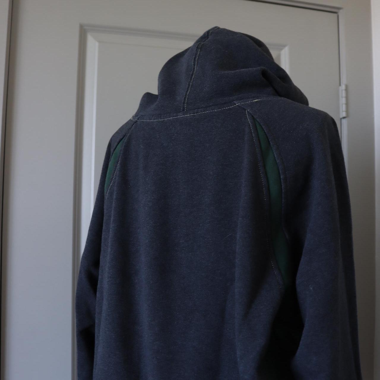 Grey / Green CSU color blocked hoodie - by Campus... | Depop