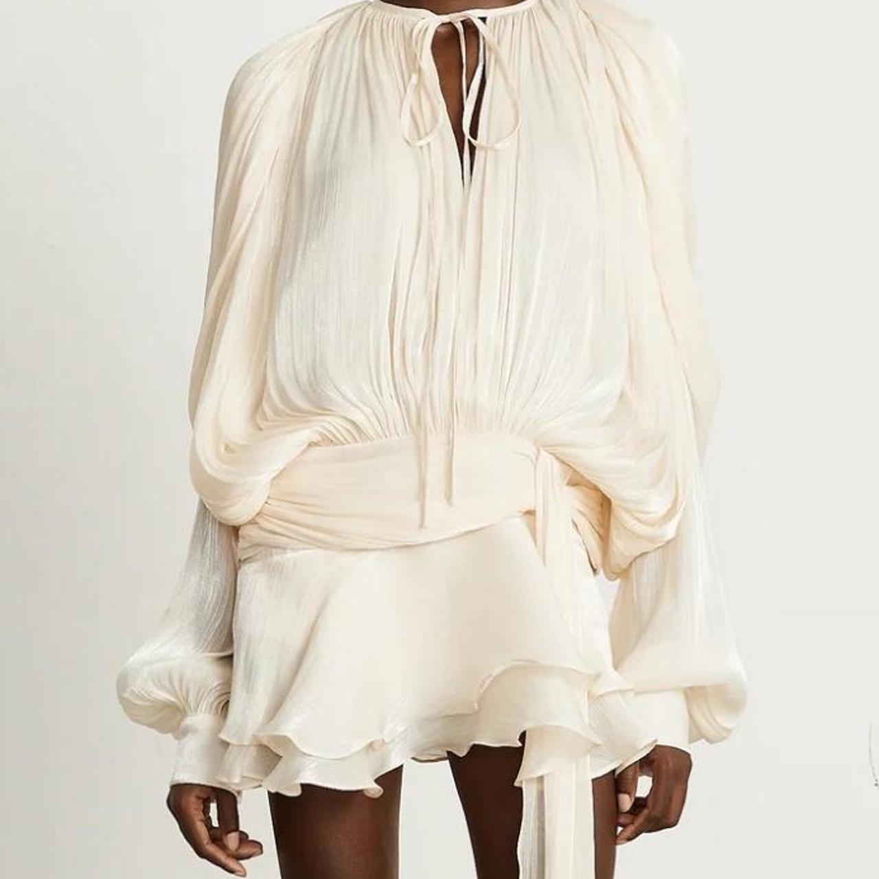 miss rosier/onon made iconic cream silk summer... | Depop