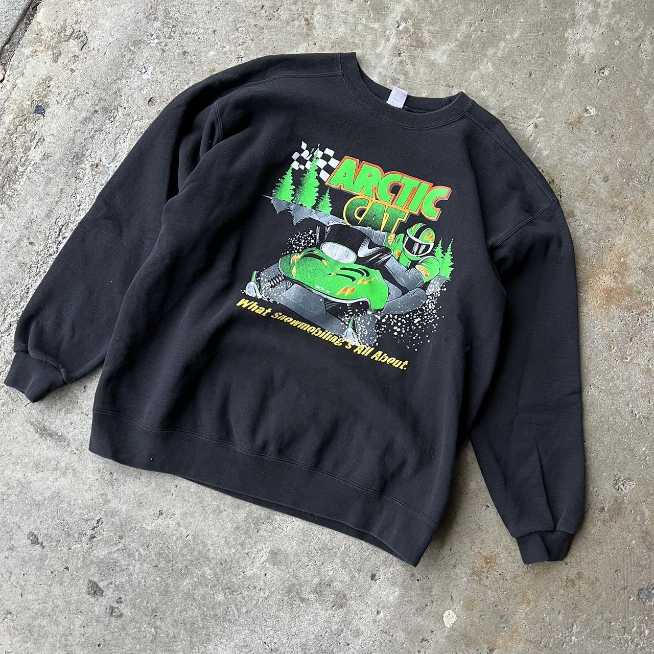 Vintage 90s Arctic Cat Snowmobile Sweatshirt Size... - Depop