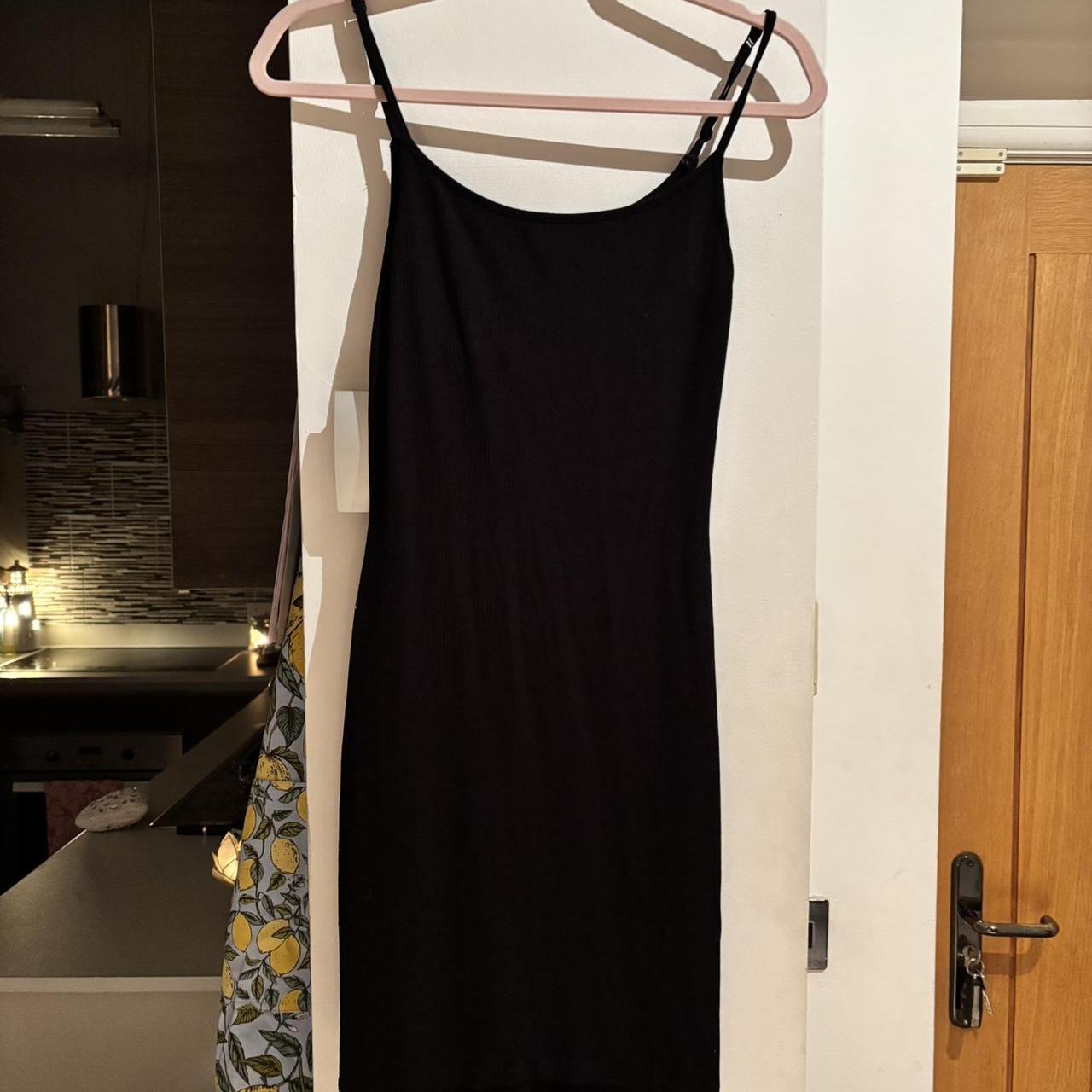 Black skims mini bodycon dress only worn once could... | Depop