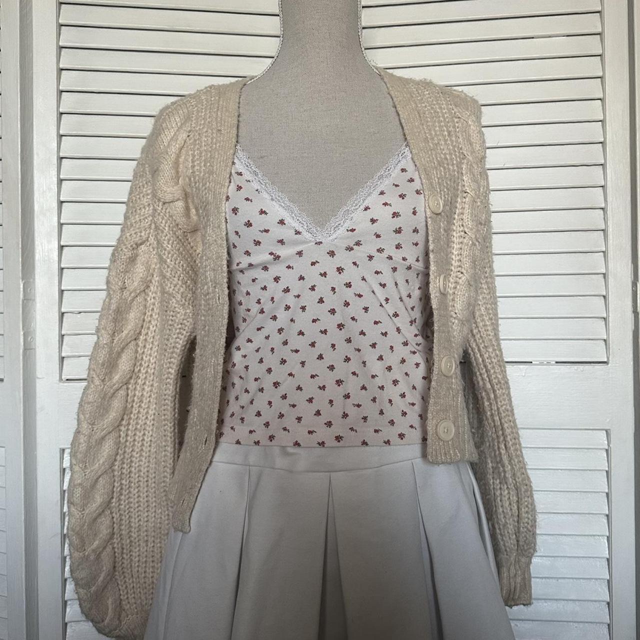 brandy floral top with lace size: s condition:... | Depop