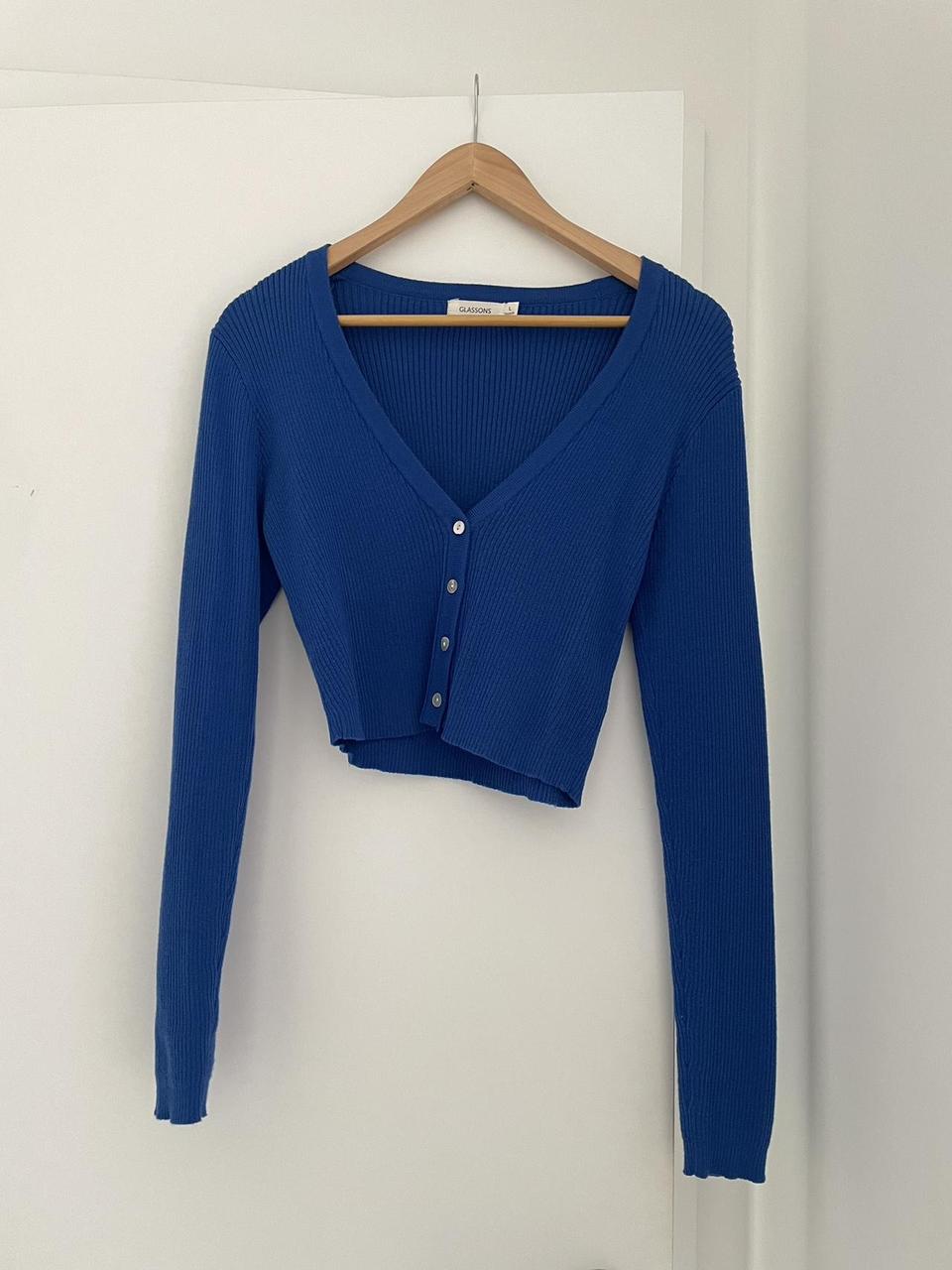 Glassons cropped cardigan Cobalt blue colour Can... - Depop