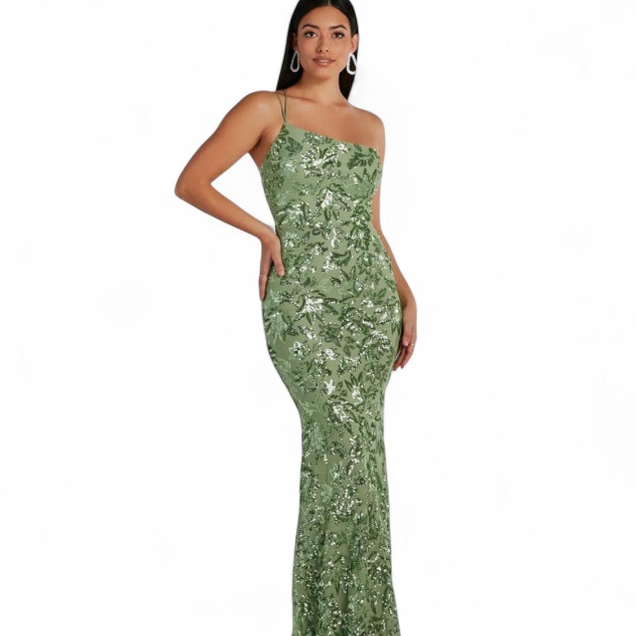 Meredith One-Shoulder Sequin Formal Dress - size:... | Depop