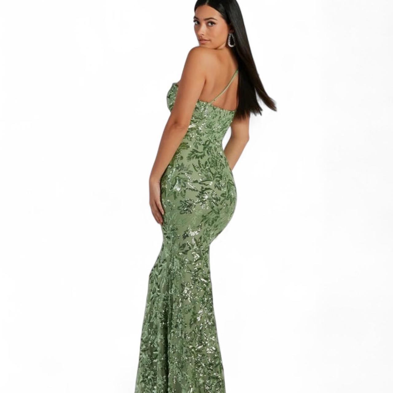 Meredith One-Shoulder Sequin Formal Dress - size:... | Depop