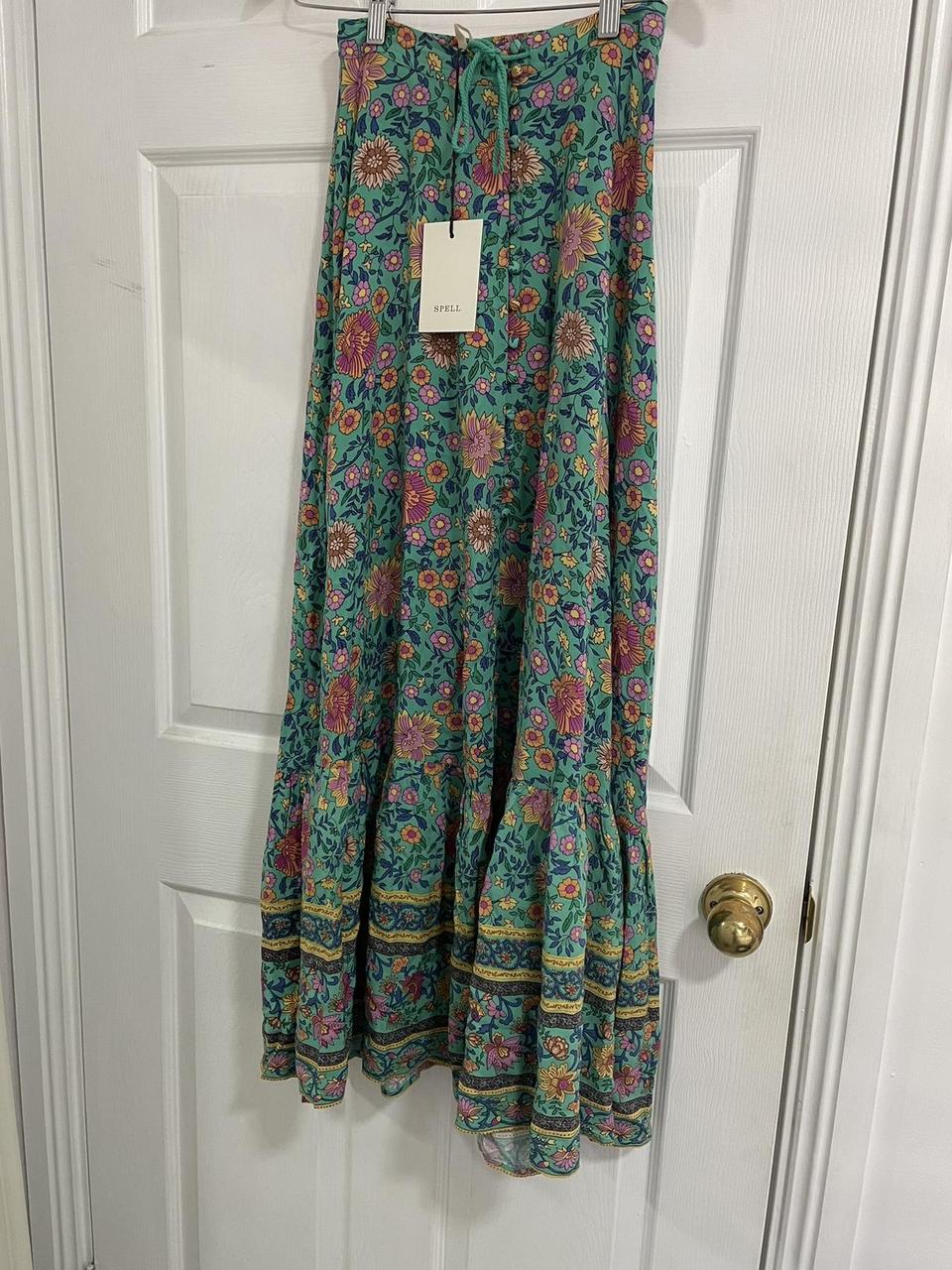 Spell Folk Town Maxi Skirt Size XS BNWT - Depop