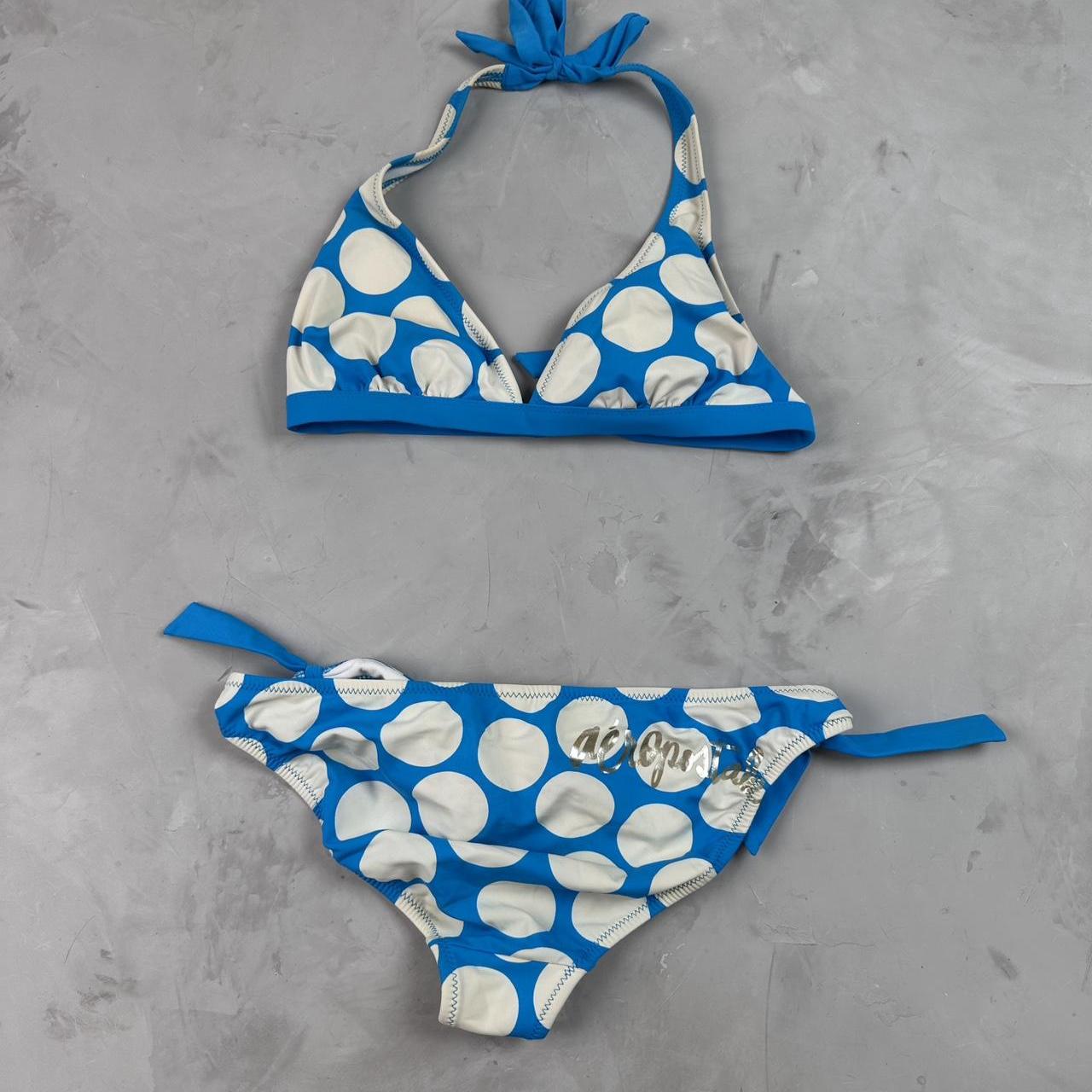 Aeropostale Bikini 2 pc. bikini set. blue & white... | Depop