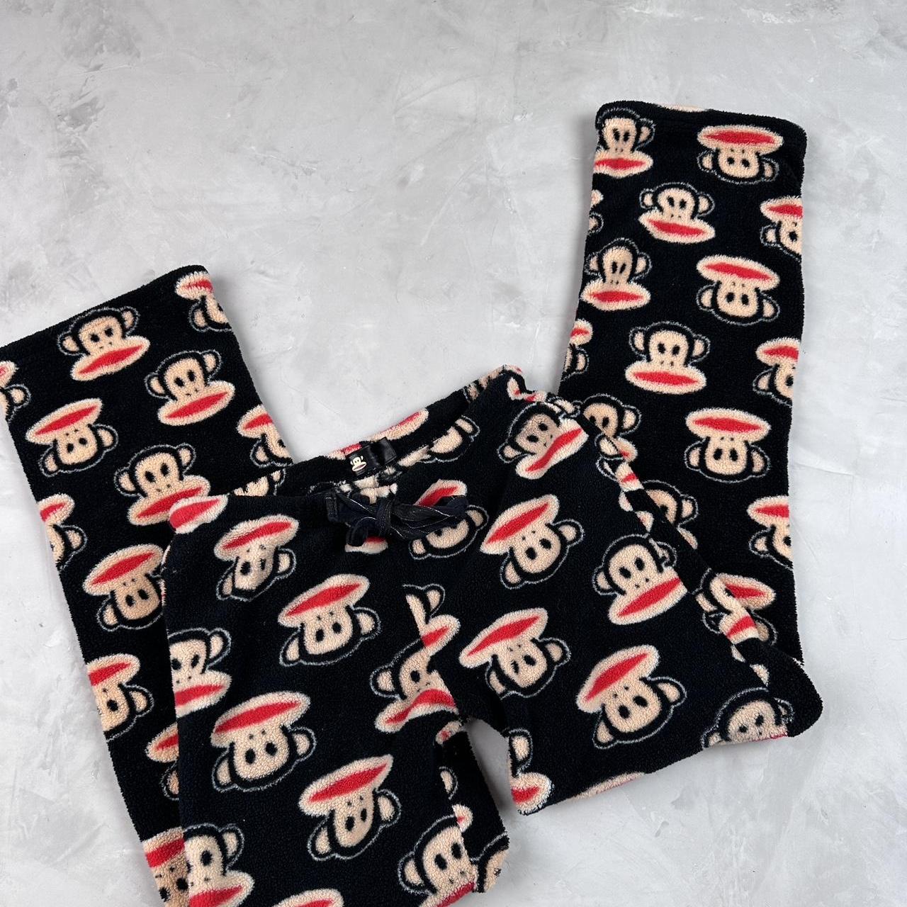 Paul Frank Low Rise Pajama Pants black fleece w... | Depop