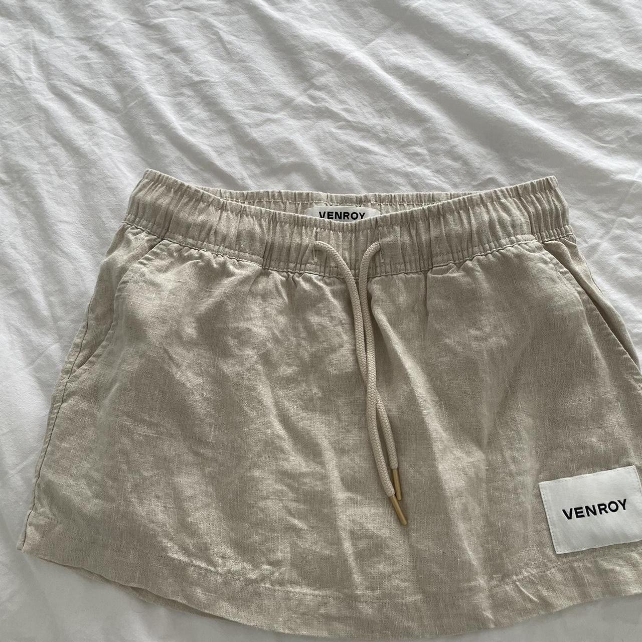Venroy Lounge Skirt Sand size S RRP$90 The Linen... - Depop