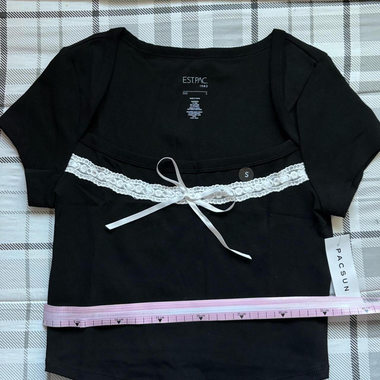 🖤Dark coquette, coquette, goth, black lace trim top... | Depop