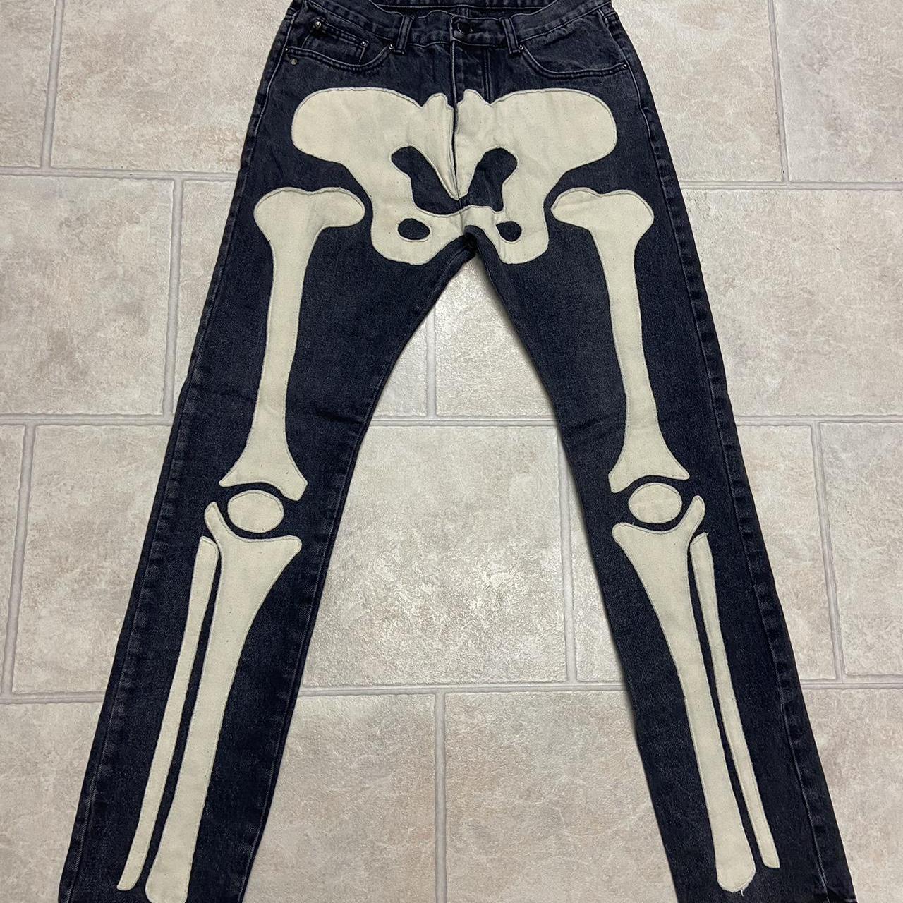 MNML Skeleton Jeans - Depop