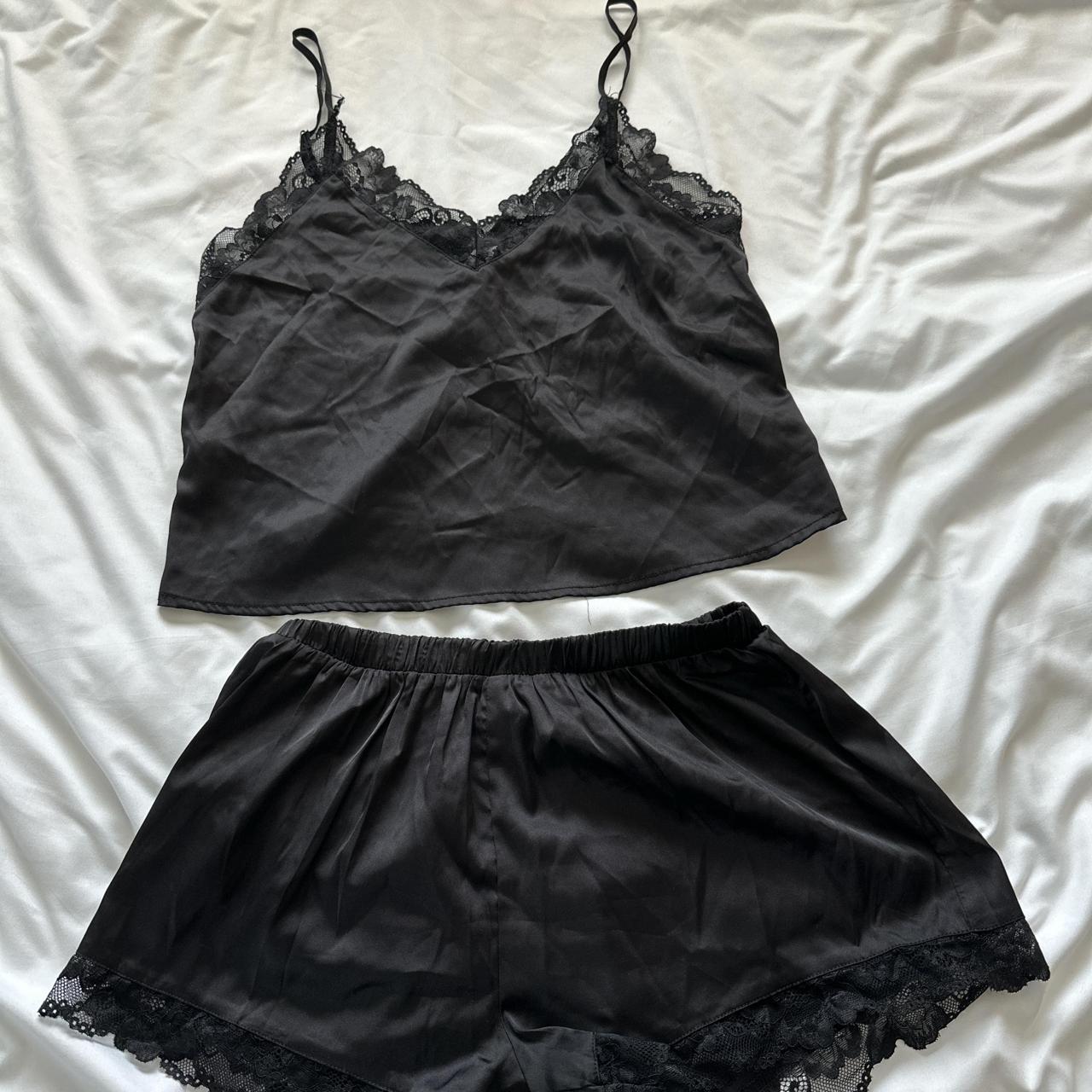 Black lace sleep set #lingerie #sleepset #set | Depop