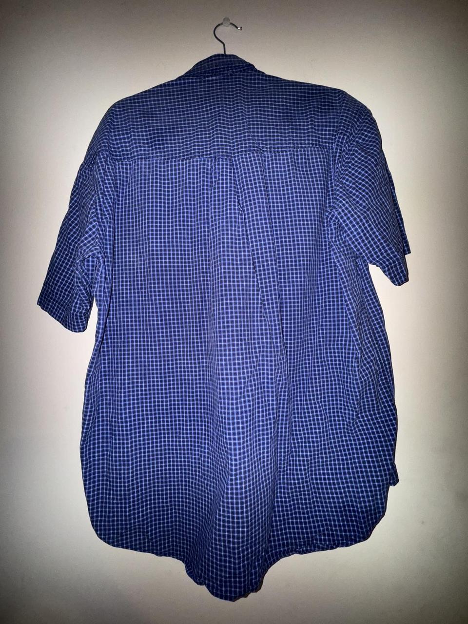 Roper Brand men’s Blue and White Check Button up... - Depop
