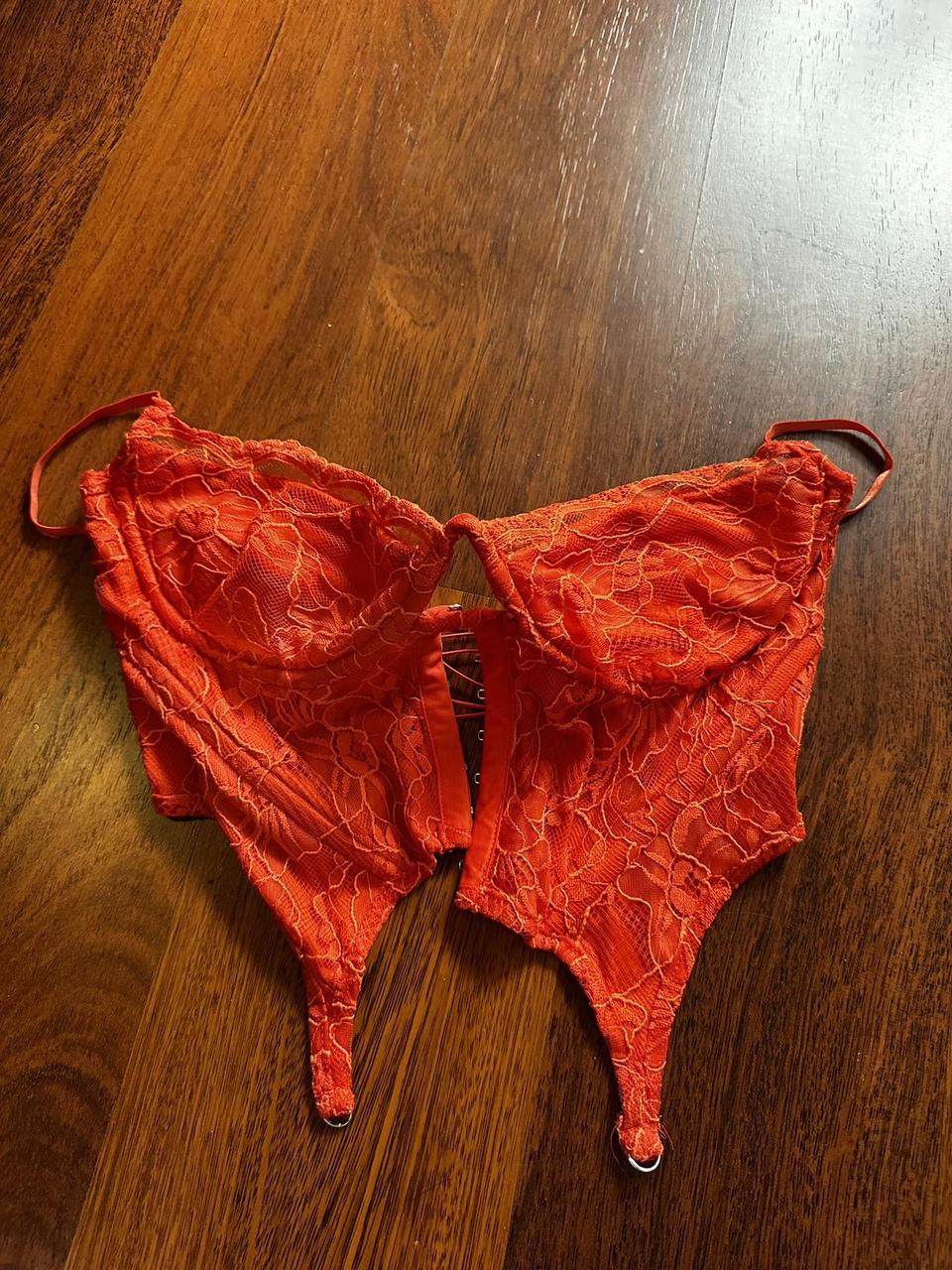 generation outcast red bustier crop. size L. worn... - Depop