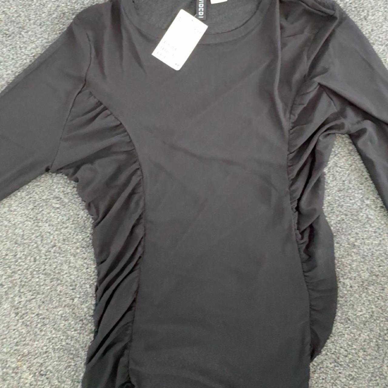 H&M Mesh Black Long Sleeve Top - Size: large - RRP:... | Depop