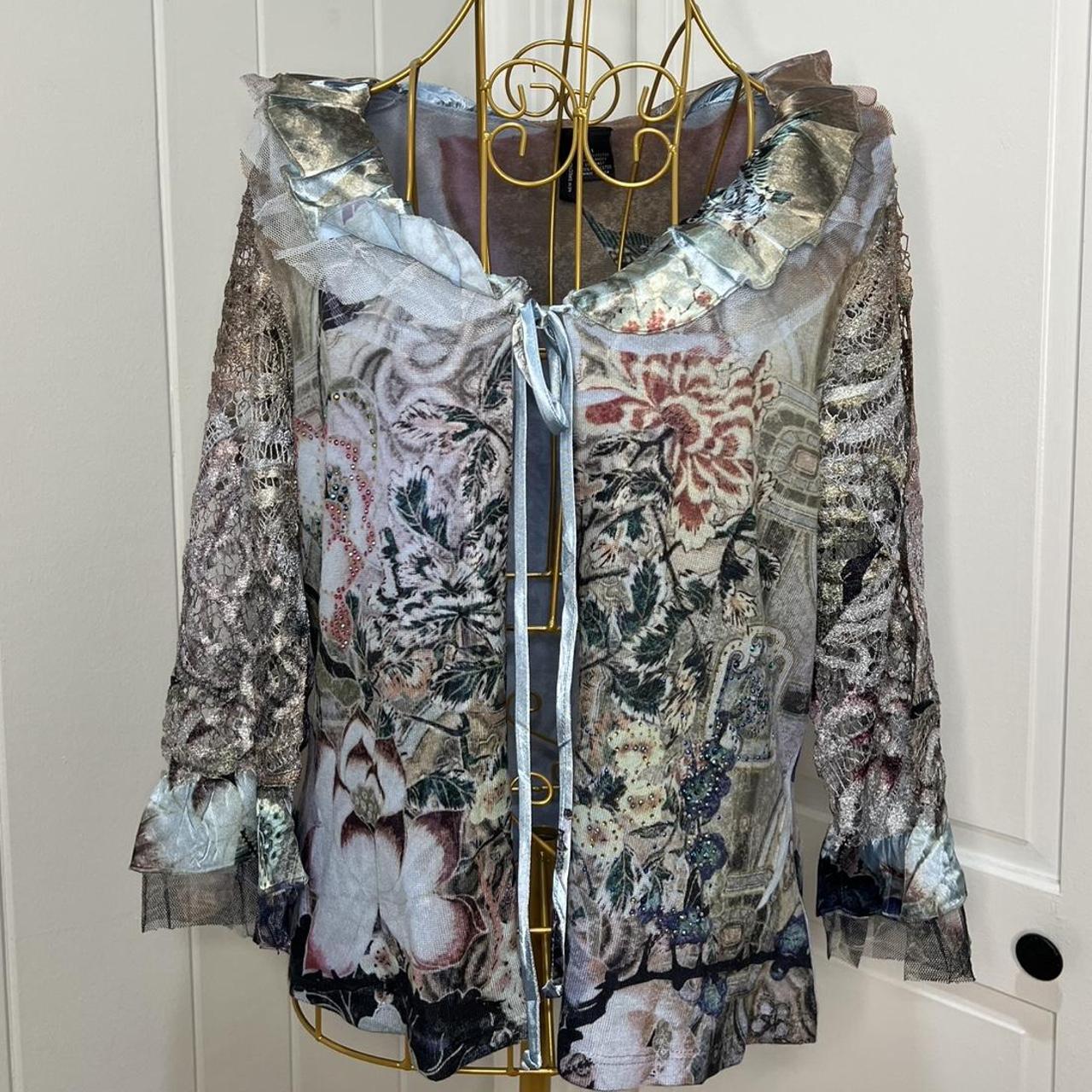 Cottagecore whimsy floral cardigan from New... | Depop