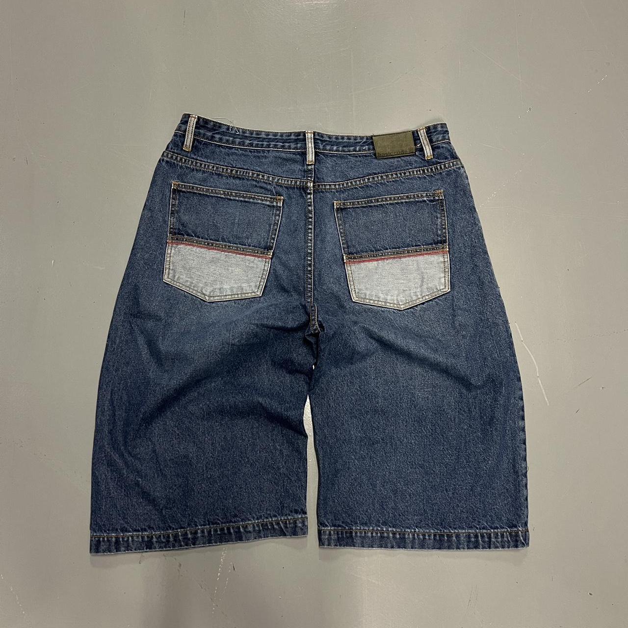 Basic Code Y2K Jorts -Size: 38 -Measurements... - Depop
