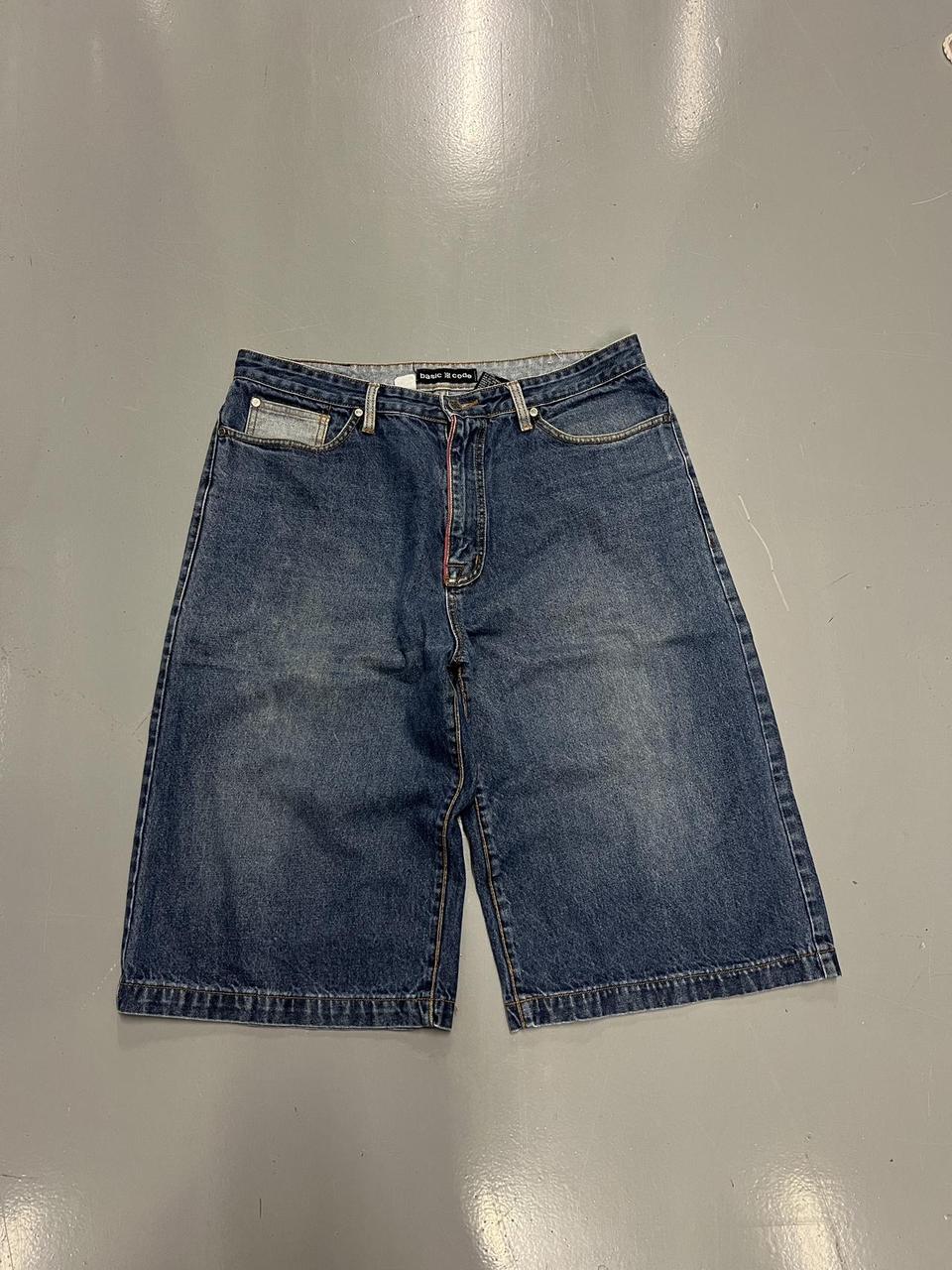 Basic Code Y2K Jorts -Size: 38 -Measurements... - Depop