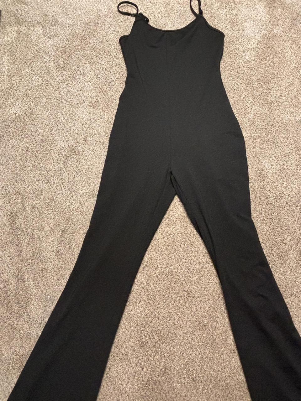 (TIKTOK SHOP) Black spaghetti strap jumpsuit with... - Depop