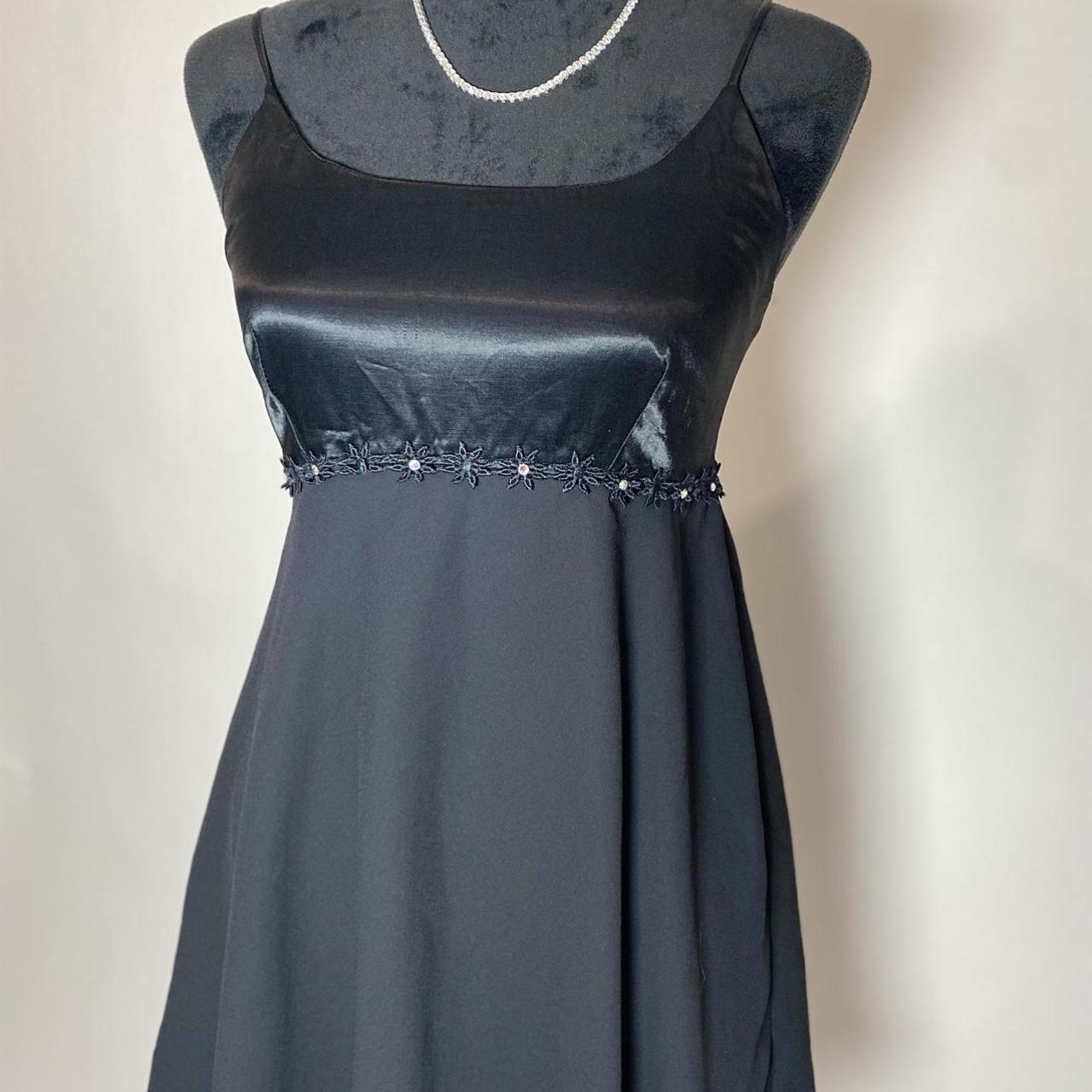 Babydoll Black Mini Prom Glam Dress - Size- 5/6 -... | Depop