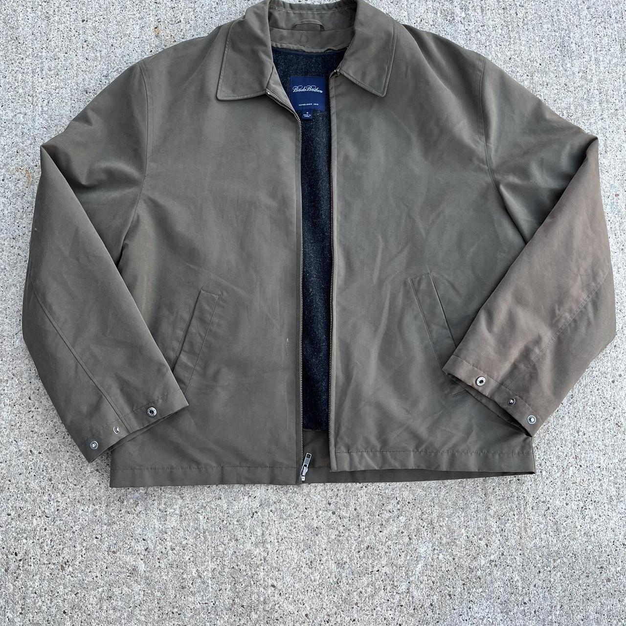 Brooks Brothers Jacket (GrayishBrown) - Cotton... - Depop