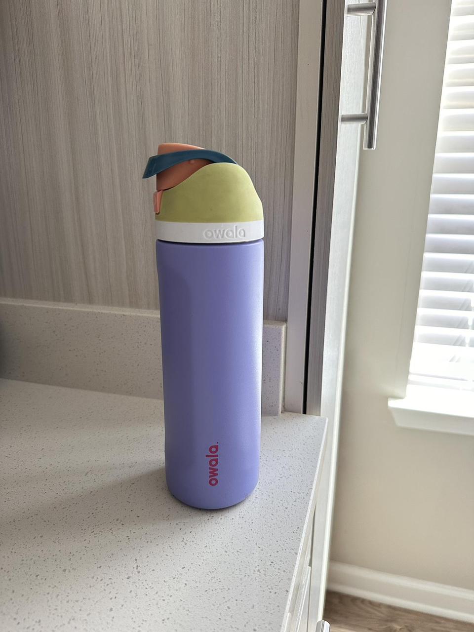 owala water bottle 24oz - purple and green - Depop