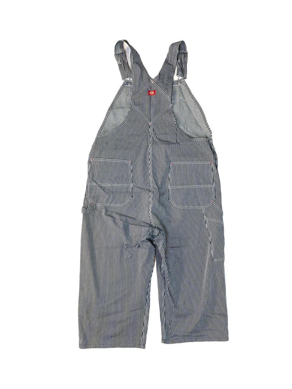 Dickies Overalls Men's black & white Striped... - Depop