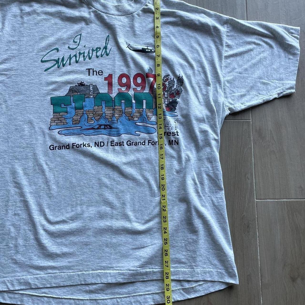 Vintage I survived the 1997 flood single stitched... | Depop