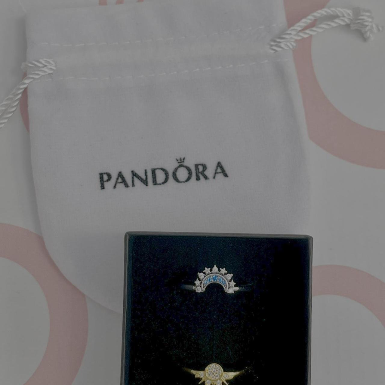 Pandora Sun and Moon Set Sterling Silver Ring... | Depop