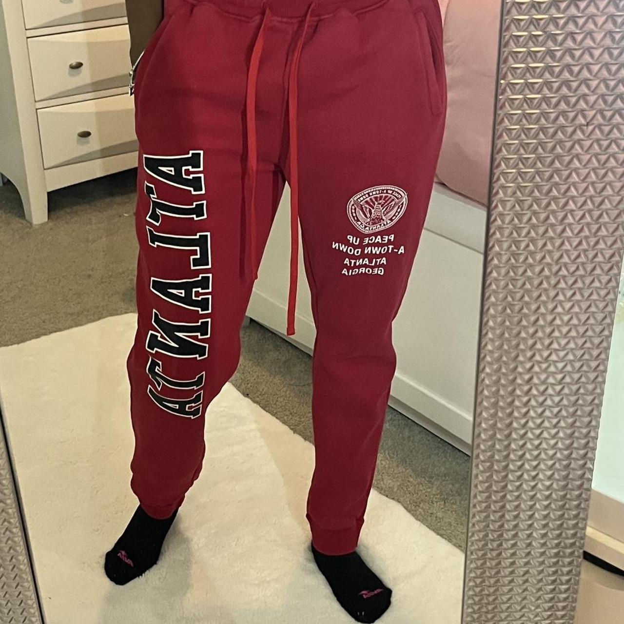 Red Atlanta Red Sweats Size Small #graphicsweats... | Depop
